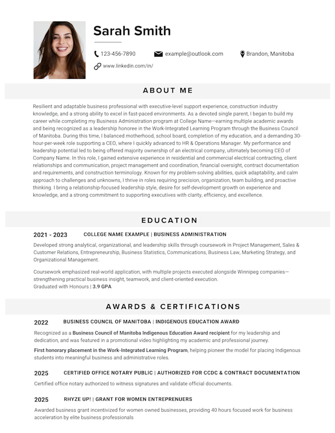 Professional resume, cover letter and linkedin profiles by Cher_chromes | Fiverr