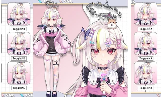 Create and rig a custom live2d vtuber model for streaming and vtube ...