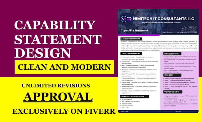 Design a professional, compliant federal government capability ...