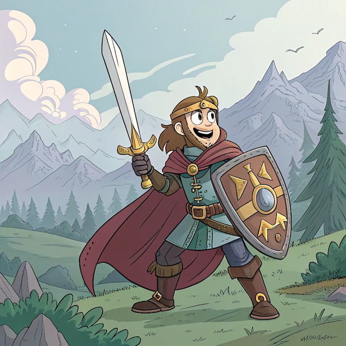 Design awesome character dnd rpg fantasy cartoon art and map by ...
