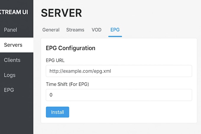 Setup xtream ui panel, xui server, epg configure, iptv panel ...