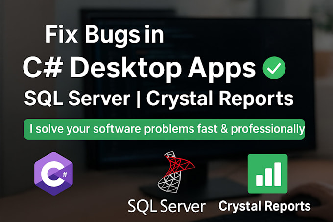 Fix bugs in c sharp desktop application sql server crystal report by Rafaytechhub | Fiverr