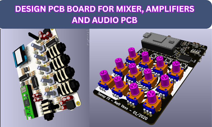 Design pcb board for mixers, guitar pedal effects, amplifiers and audio ...