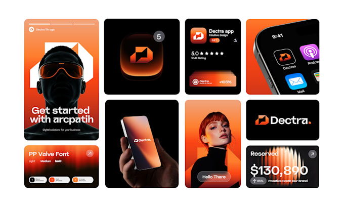 Modern logo design and branding kit, brand style guide and corporate ...