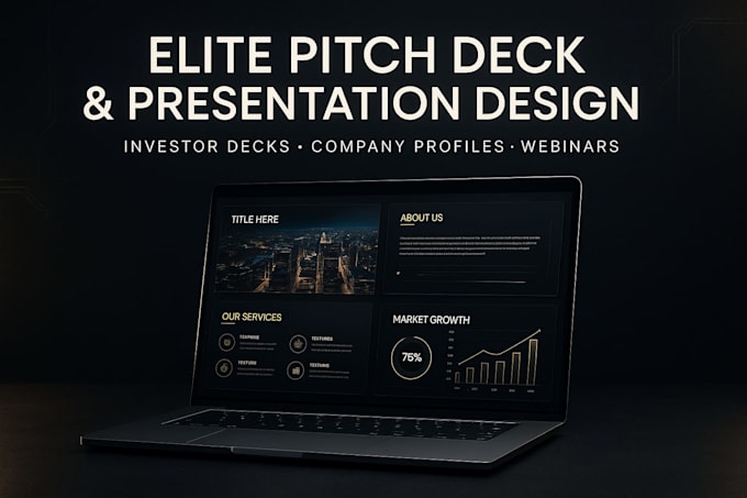Design powerpoint presentation, pitch deck, webinar slides and company ...