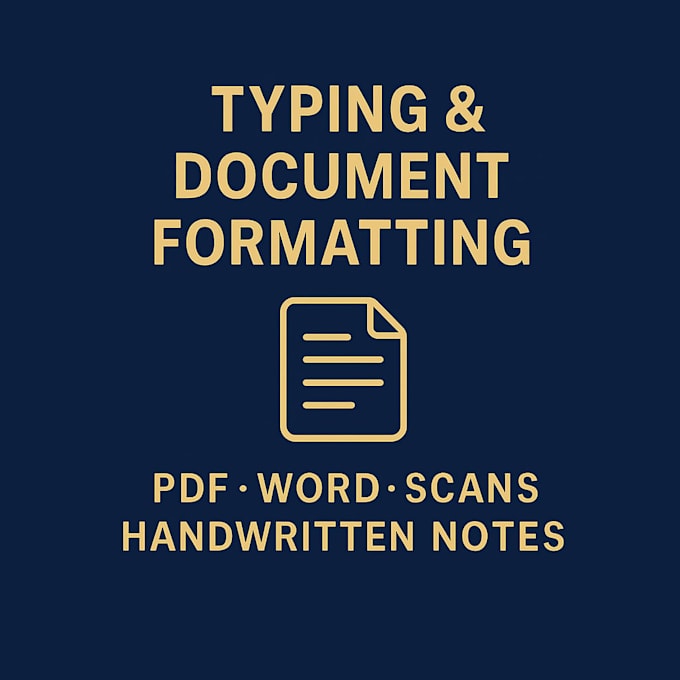 Accurately type, format, and edit your documents by Ayoitslo_ | Fiverr