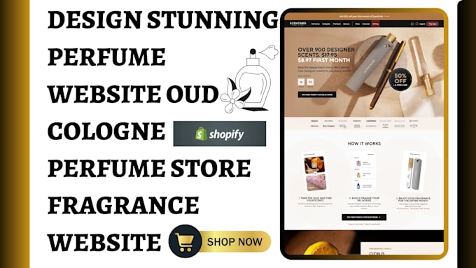 Design stunning perfume website oud cologne perfume store fragrance ...
