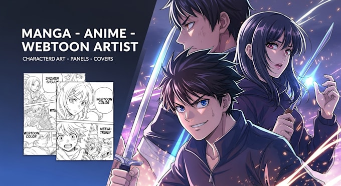 Draw manga, anime art, and webtoon comic illustrations by Frank_alphie ...