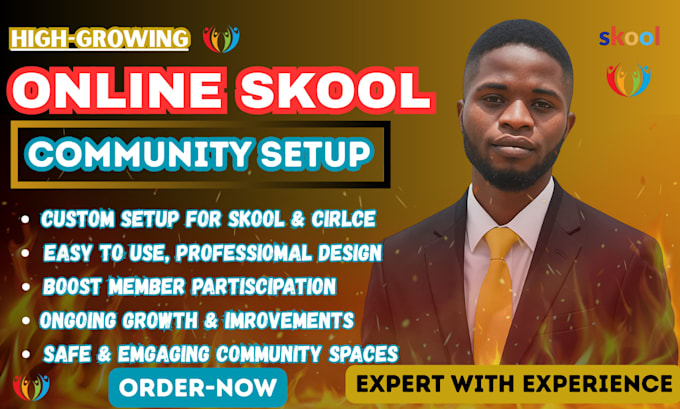 Setup skool community, online course organization and skool management ...