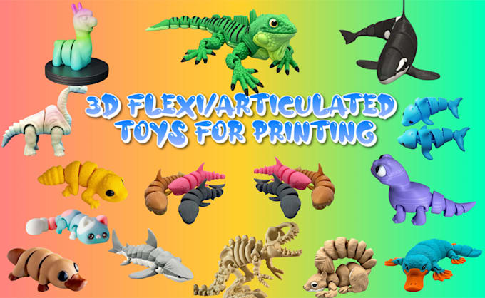 Sculpt and model 3d flexi toys and articulated for 3d printing by Tracy ...