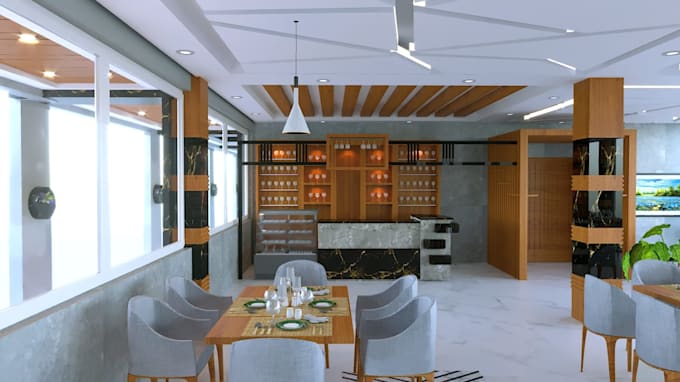 2d, 3d restaurant interior,commercial space,retail store design ...