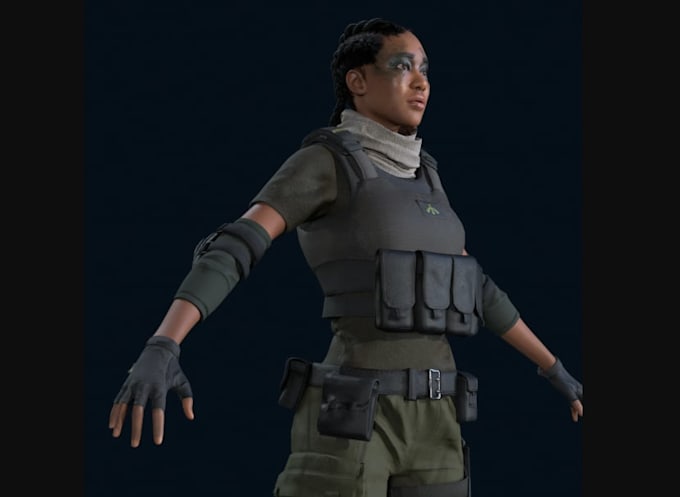 Model 3d realistic character, stylized game model,3d armor, blender rig ...