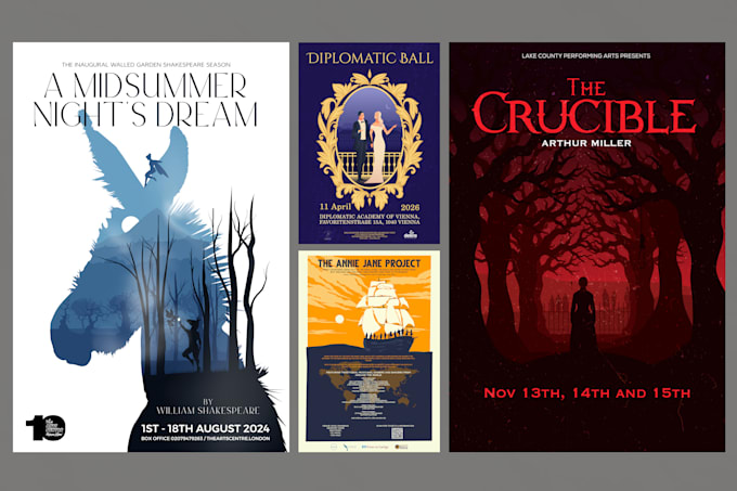 Design artistic premium posters for theater and play events by ...