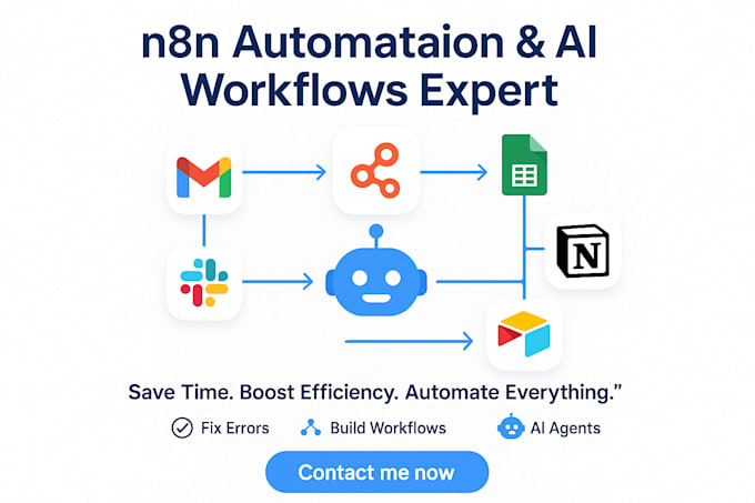Build, fix or setup n8n automation, n8n workflow, ai automation or n8n ai agent by Damiandeve ...