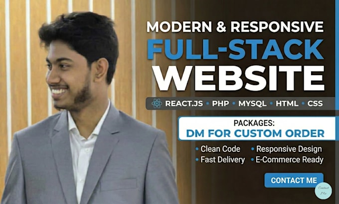 Build a responsive fullstack website with react php and mysql by ...