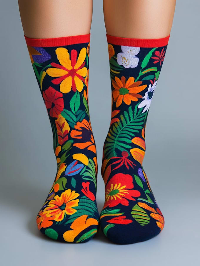 Design custom and unique socks design by Terranceparent | Fiverr