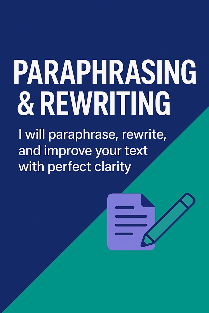 Paraphrase, rewrite, and improve your text by Joel_zevallos | Fiverr