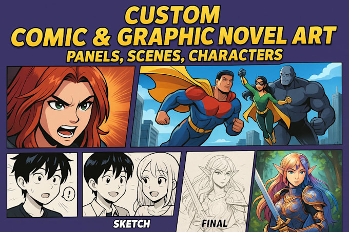 Draw custom comic book, cartoon, graphic novel panels and strips by ...