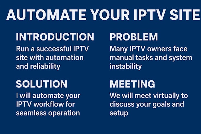 Automate your iptv site with nxt, xtreamui, xui one and whmcs with p2p by John_sam_pro | Fiverr