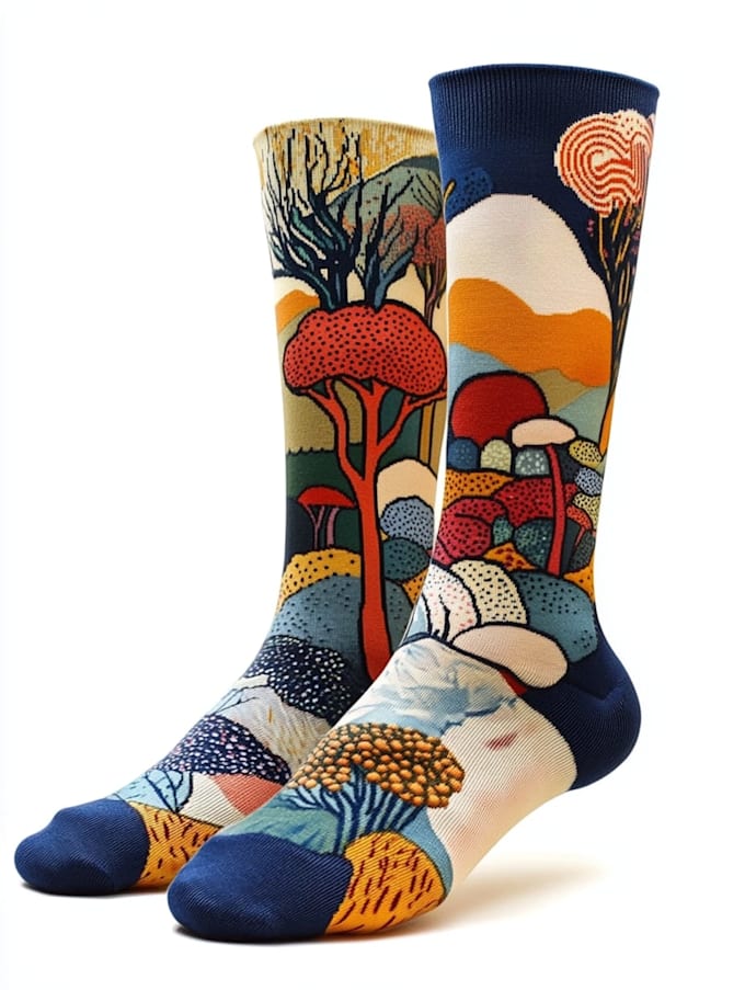 Design custom and unique socks design by Jodiwoodallsc | Fiverr
