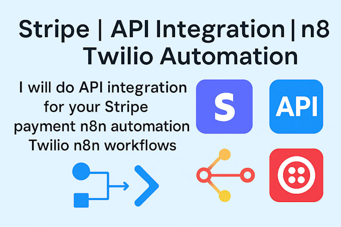 Do api integration for your stripe payment n8n automation twilio n8n workflows by Ksam46 | Fiverr