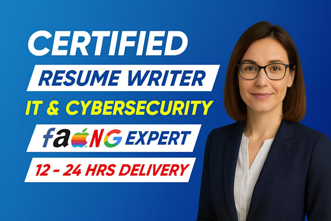 Write professional resume for it, cybersecurity, software engineer, tech sales by ...