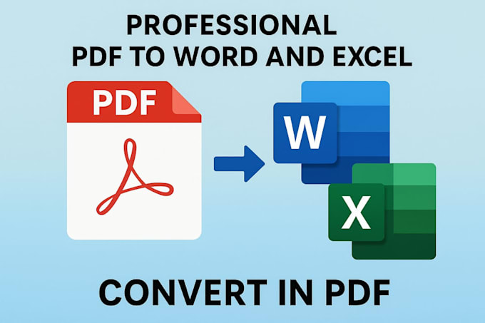 Convert professionally pdf to word, excel and microsoft by ...