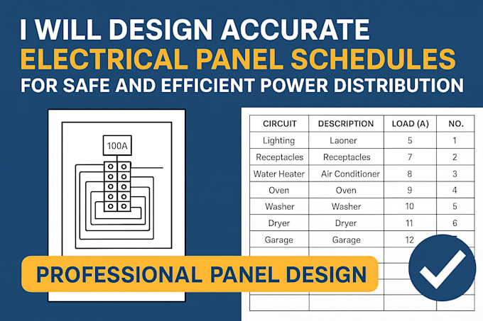 Design accurate electrical panel schedules for safe and efficient power ...