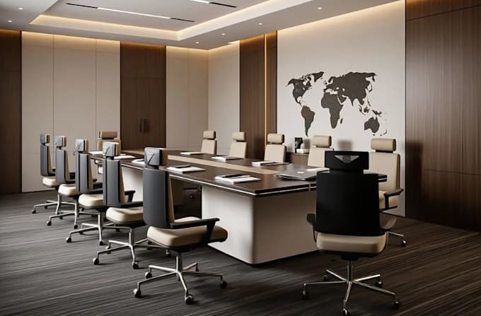 Rebuild 3d executive office, relayout interior, commercial space,lobby ...