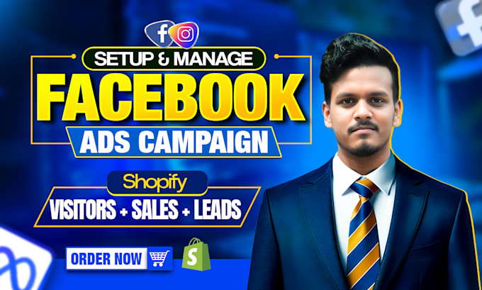 Setup and manage shopify facebook ads campaign, instagram ads, meta ads ...