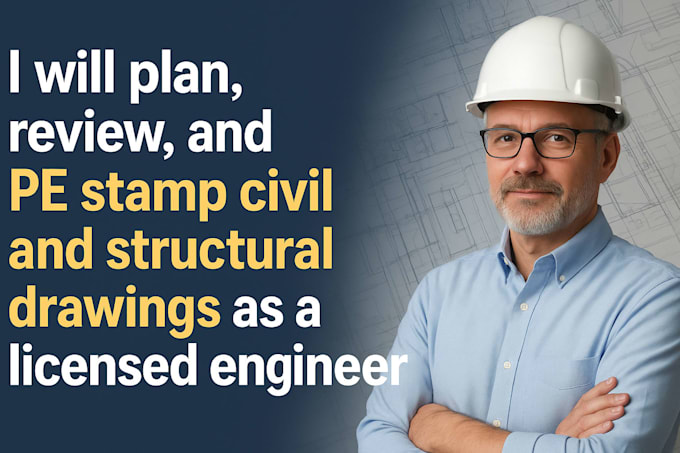 Plan, review, and pe stamp civil and structural drawings as a licensed engineer by ...