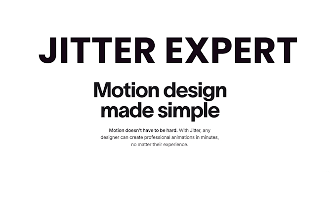 Do jitter motion design animate figma ui designs, jitter expert by ...