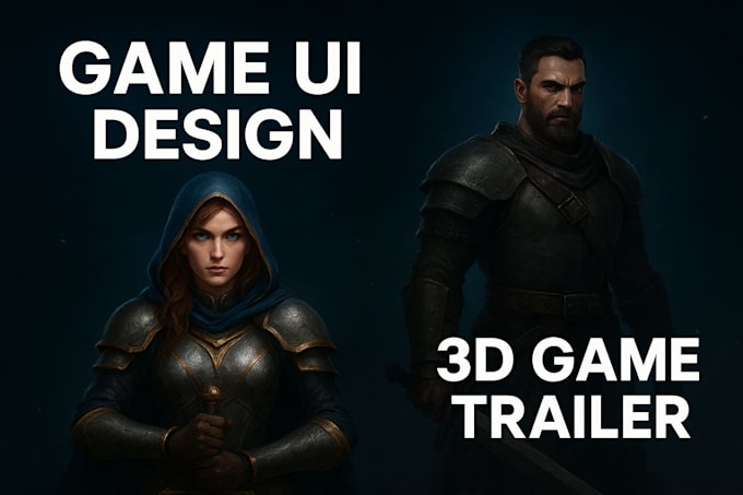 Do game ui design, hud pc design and 3d game trailer animation ...