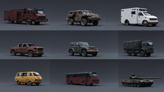 Create detailed roblox car, vehicle, train model, warship, bike model ...