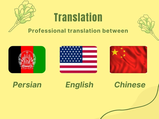Do native translation from english to persian, and chinese by Md_sadiqi ...