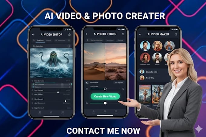 Develop advanced ai video editing app, ai photo editing app, ai video ...