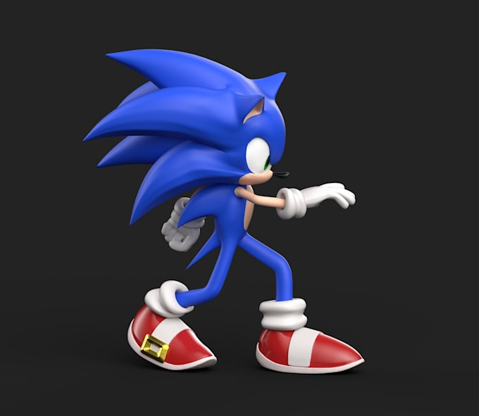 Create a custom sonic 3d model for game or 3d printing by Danilozo | Fiverr