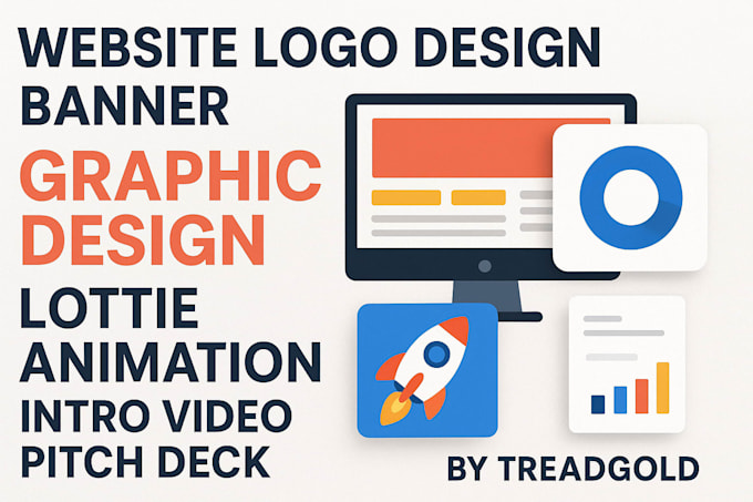 Website logo design banner graphic design lotte animation intro video ...