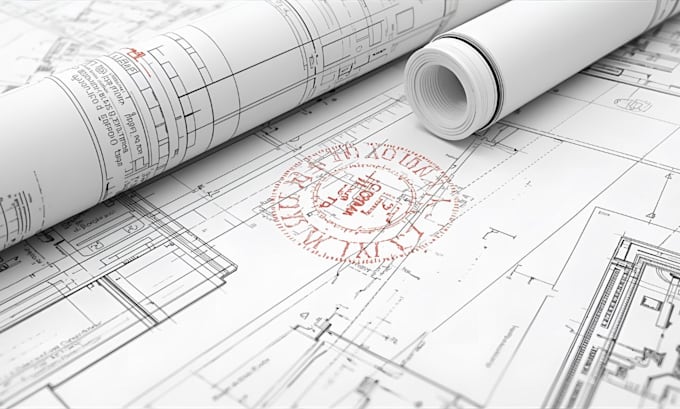 Draw stamp architecture pe stamp engineering drawing carport foundation ...