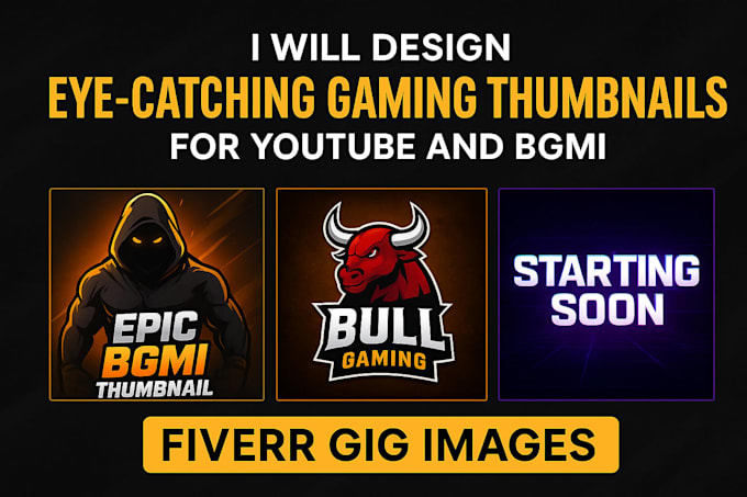 Design eye catching gaming thumbnails for youtube and bgmi by ...