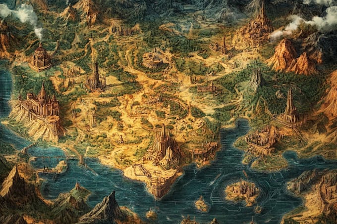 Create high quality fantasy or real world vector maps by Efrainprescott ...