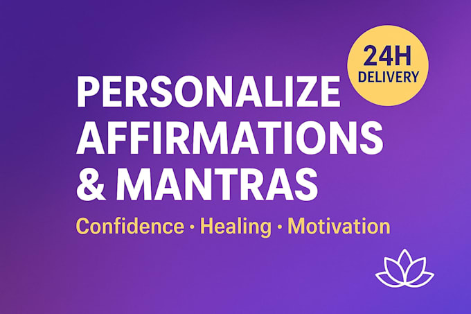 Create custom affirmations, mantras or positive mindset messages by ...