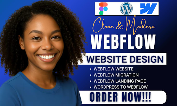 Clone or develop modern webflow site, webflow landing page, wordpress ...