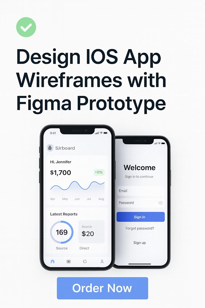 Design ios app wireframes and figma prototypes with clean ux by Glo ...