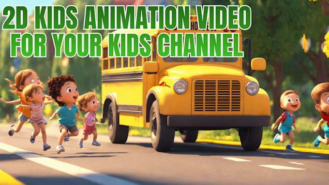 Do engaging 2d kids animation nursery rhymes,3d cartoon animation video ...