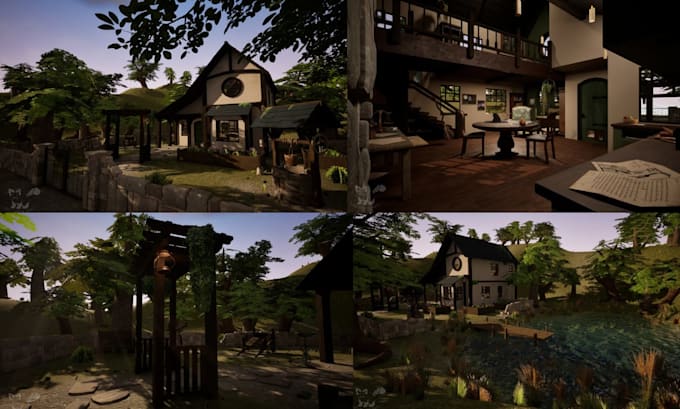 Design 3d game environment game level design, 3d game map with asset ...
