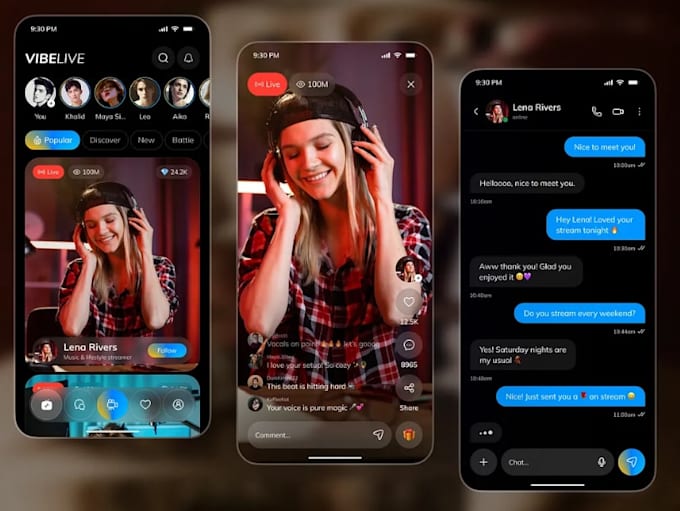 Develop live streaming app video streaming app music app streaming website by Primeappdev | Fiverr