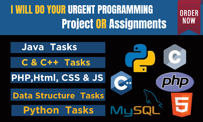 Tutor urgent cpp java python sql php database css and html assigned projects by David7625 | Fiverr