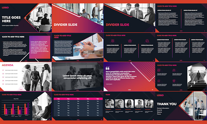 Design a professional powerpoint master template by Slidesiq | Fiverr
