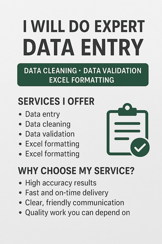 Do Expert Data Entry Data Cleaning Data Validation And Excel